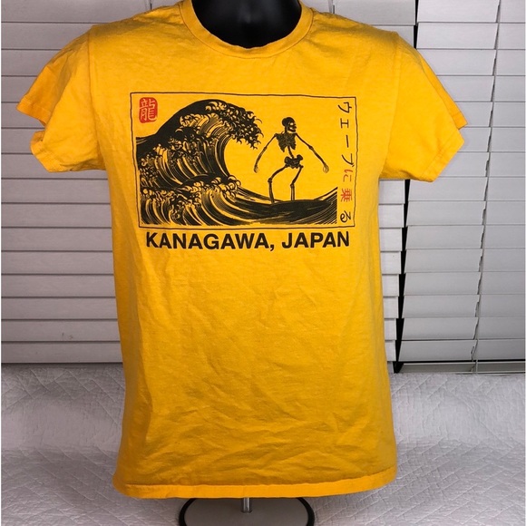 Artist Union Clothing Co. | Shirts | Artists Union Skeleton Surfer Gold ...
